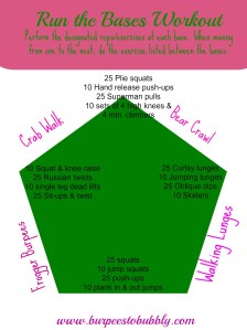 Wednesday Workout: Run the Bases – Burpees to Bubbly