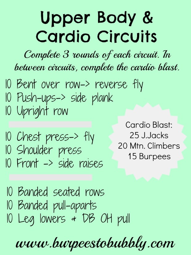 Wednesday Workout: Upper Body & Cardio Circuits – Burpees to Bubbly