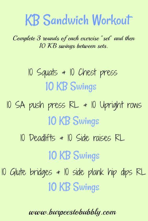 Wednesday Workout: KB Sandwich Workout – Burpees to Bubbly