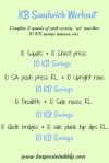 Wednesday Workout: KB Sandwich Workout – Burpees to Bubbly